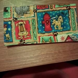 Checkbook Cover Dog Chase - Etsy