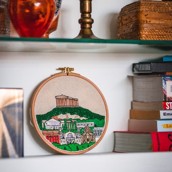 Athens, Greece. Hand Embroidery Pattern PDF. DIY Embroidery Art ...