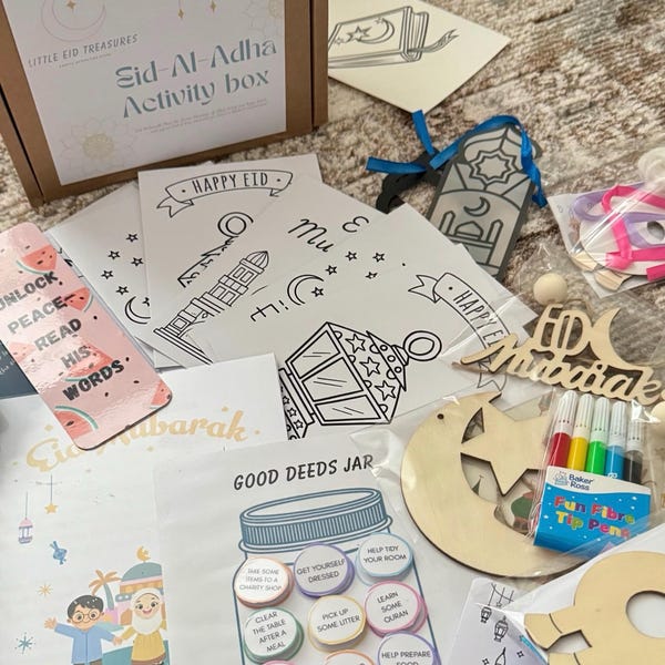 Eid Activity Box for Kids-eid Gift for Kids -islamic Gift- Crafts ...