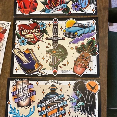 Japanese Simpsons Tattoo Traditional Simpsons Tattoo Flash Sheet Tattoo ...