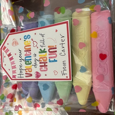 Printable Class Valentine Gift Tags for Chalk, Hope Your Valentine is ...