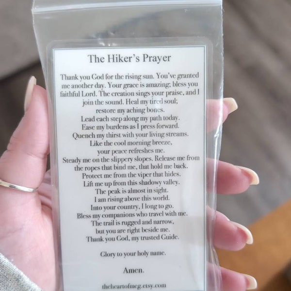 Hiker's Prayer Card: Hand-painted Hiking Boot Art, Christian Gift - Etsy