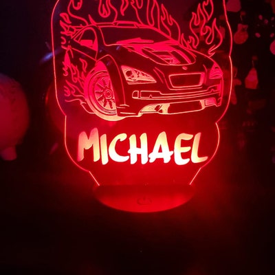 Personalized Hot Wheels Car Sign, Personalized Hot Wheels Night Light ...