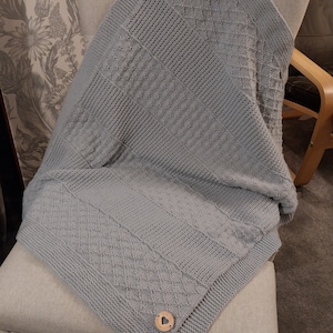 EASY Blanket Knitting Pattern Jasper Small/baby Blanket Large Sofa ...
