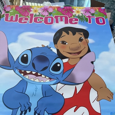 Lilo and Stitch Welcome Sign, Welcome Poster, Printable Lilo and Stitch ...