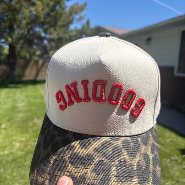 Upside Down Baseball Hat | 3D Embroidery | Snapback Game Day Hat ...