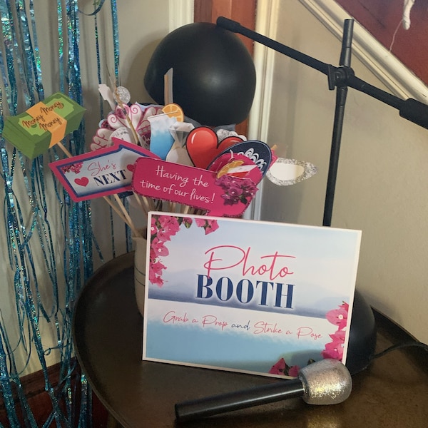 Mediterranean/mamma Mia Style Party Photo Booth Props, Photo Booth ...