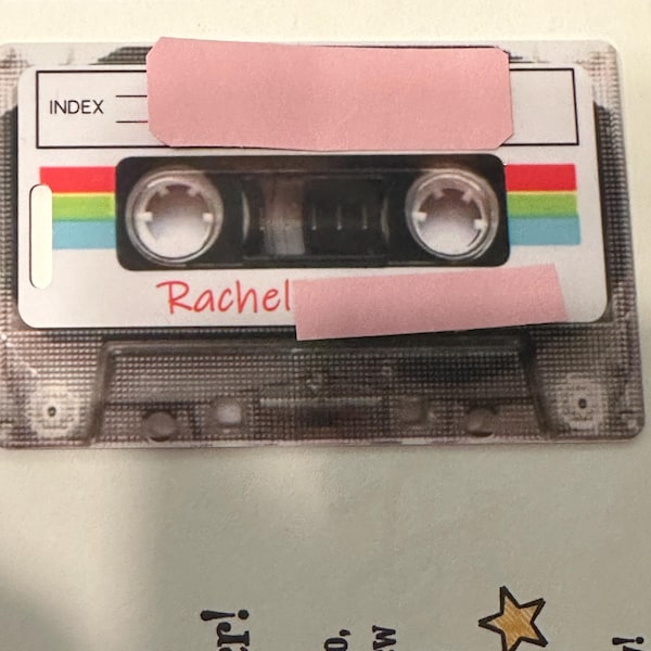 Retro Cassette Personalized Luggage Tag, Unique Bag Tag, Custom Mix ...