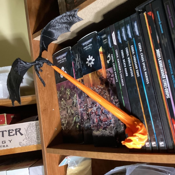 Fire Breathing Dragon Book Nook With Book Mount, Perfect Gift or ...