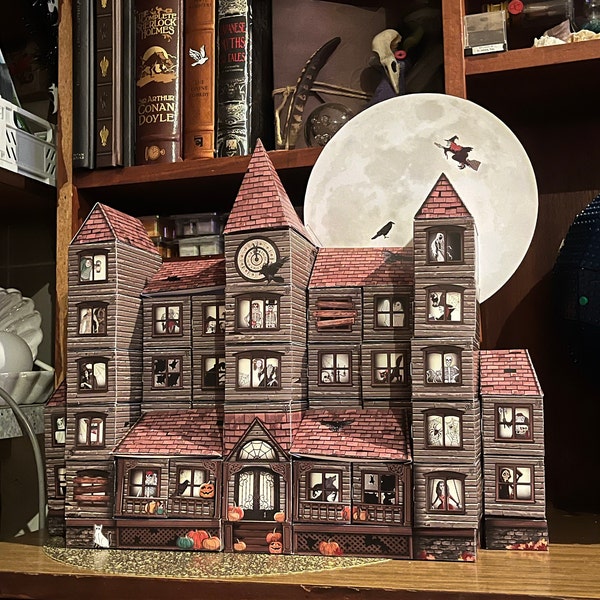 Printable Halloween Haunted House Countdown Advent Calendar - Etsy