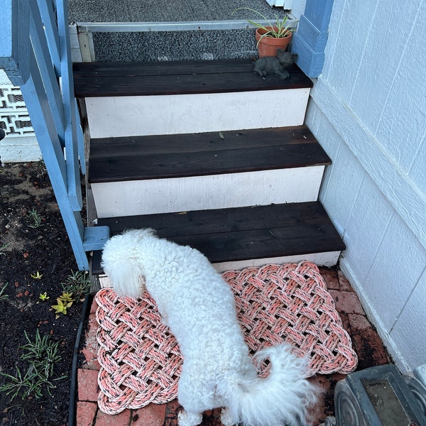 Upcycled Rope Dog Toy, Lobster Rope Chew Toy, Throw Toy, Plastic Rope ...