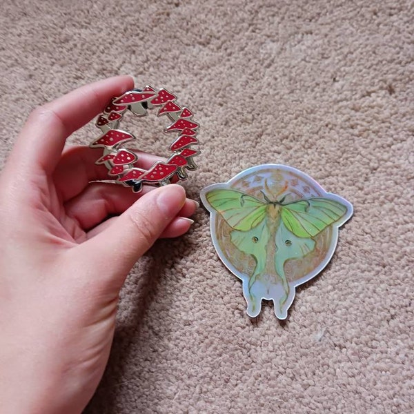 Gilded Order : Luna Moth - Enamel Pin - Lunar, Entomologist, Witchy ...