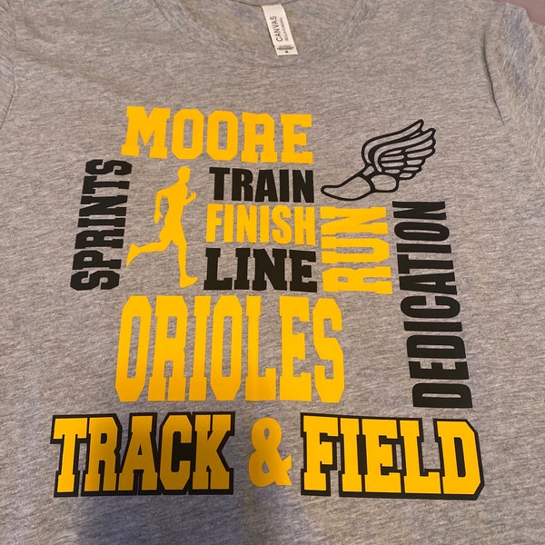 Track T-shirt, Personalized Track and Field Shirt, Track Name Mascot ...