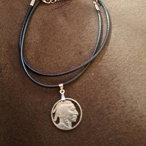 Cut Coin Buffalo Head Nickel Pendant Necklace - Etsy