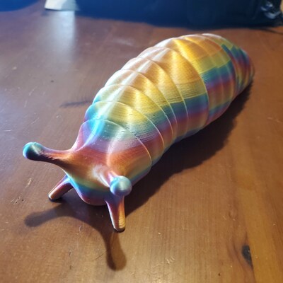 Jumbo Rainbow Slug Fidget Toy Collectors Articulating - Etsy