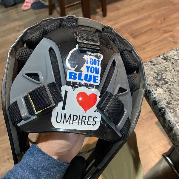 I Love Umpires Sticker, Catcher's Mask, Helmet Sticker, Umpire Sticker ...