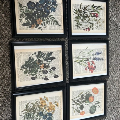 Flower Themed Dictionary Prints - Etsy