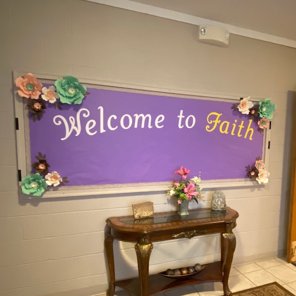 Welcome to Our Church Bulletin Board Set for Church Sanctuary, Sunday ...