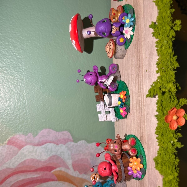 Ant Tiny Tan Ant Polymer Clay Insect Figure Sculpted Bug Figurine OOAK ...