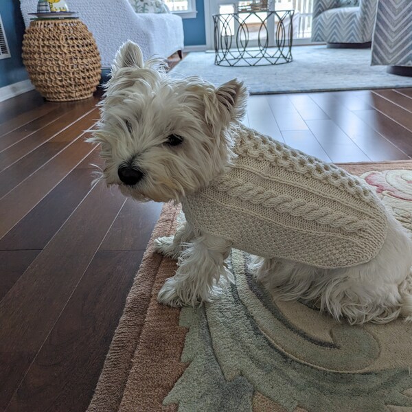 Aran Dog Sweaters/jumper in Alpaca/wool Mix, With a Traditional Aran ...