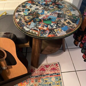 Classic Rock Art End Table Album Cover Art Rock and Roll Albums Side ...