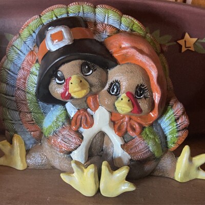 Turkey, Ceramic Turkey, Thanksgiving Centerpiece - Etsy
