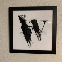 Letter V, Abstract Calligraphy, Modern Calligraphy, Custom Initials ...