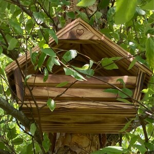 Large Handmade Dove House With Feeding Platform and Torched - Etsy