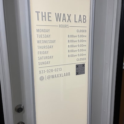 Shop Hours Decal Custom Hour Decal hours With QR Code Custom Storefront ...