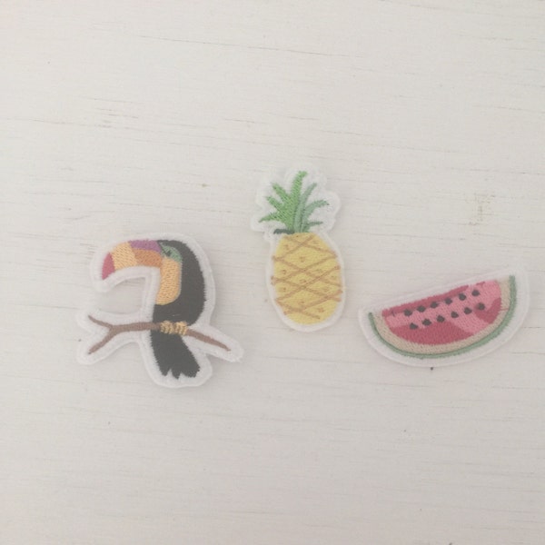 Tropical Patch SET of 4 Applique Machine Embroidery Designs Assorted ...