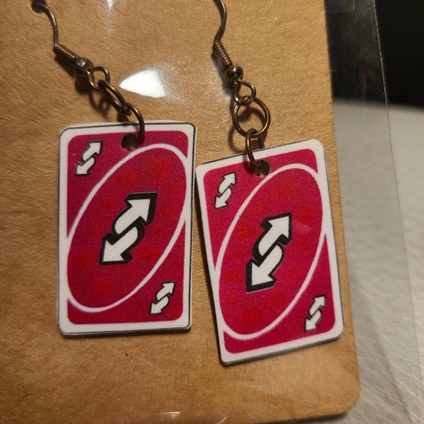 Uno Reverse Earrings - Etsy