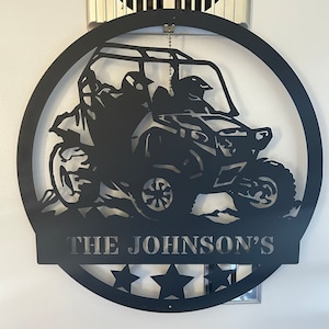 Side-by-side Personalized Family Name, ATV off Road Metal - Etsy
