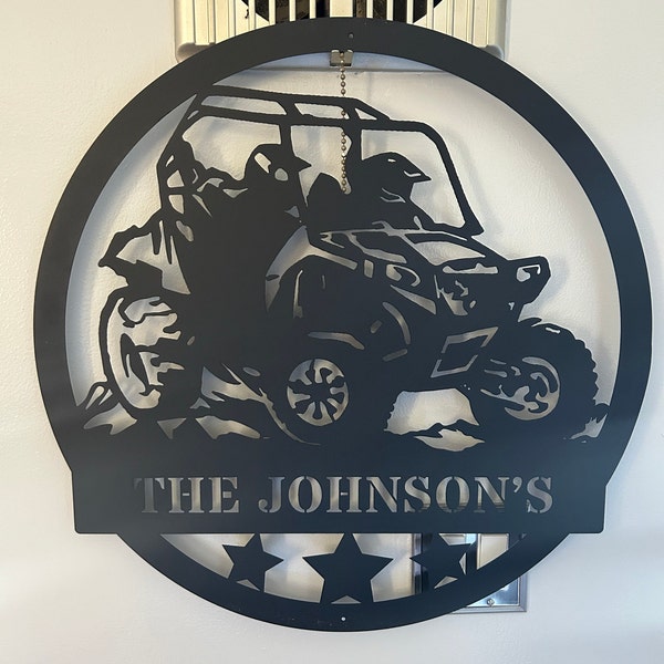 Side-by-side Personalized Family Name, ATV off Road Metal - Etsy