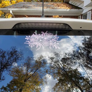 Floral Bushel Intricate Detailed Flowers Premium Vinyl Car Decal ...