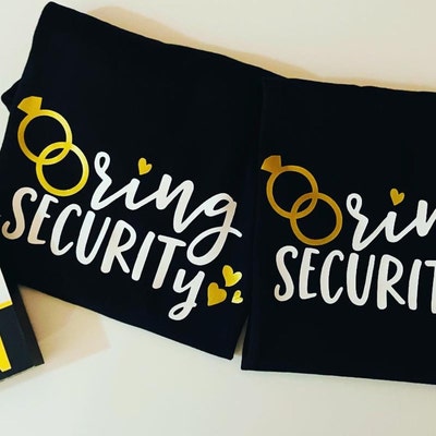 Ring Security SVG, Ring Bearer SVG, Bridal Party Iron on Transfer Shirt ...