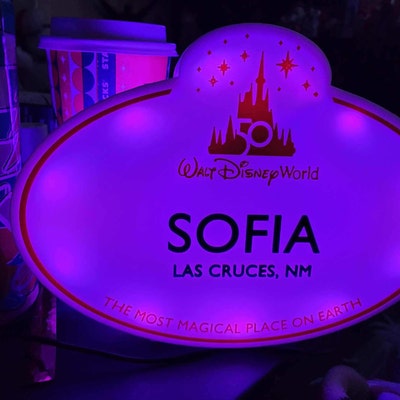 Custom Large 3D Printed Disney Cast Member Name Tag Decoration - Etsy