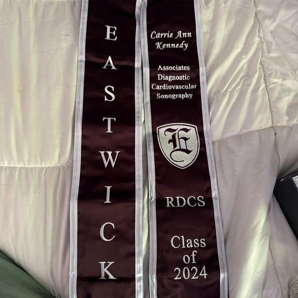 Custom Embroidery Graduation Stole | Custom Personalized Stole | Custom ...