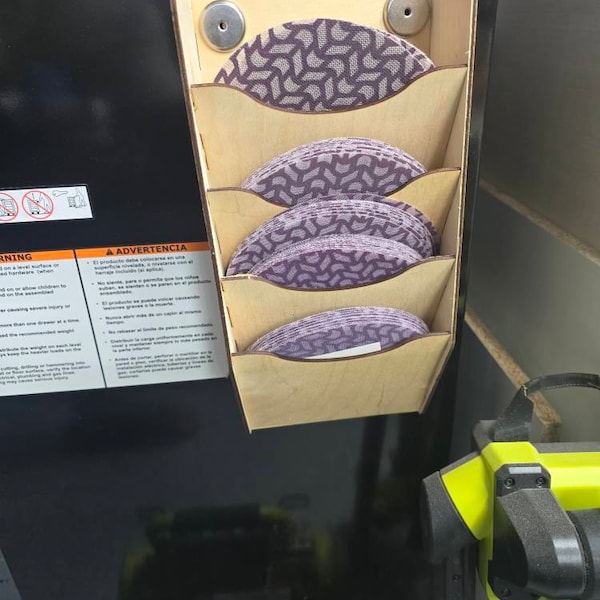 Sanding Disc Holder Garage Storage SVG Laser Cutting Files - Sandpaper ...