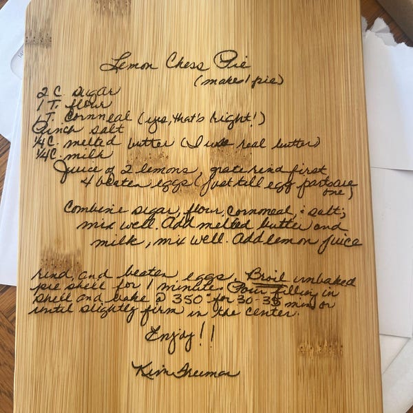 Recipe Magnet Handwritten Engraved Recipes, 5x7 Size - Etsy