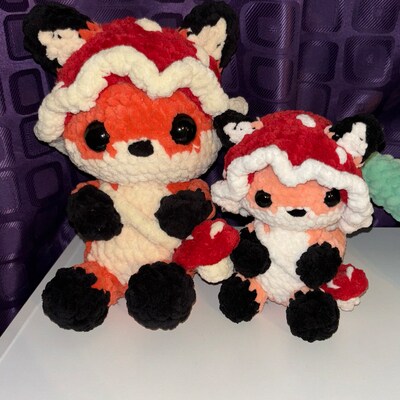 Baby Fox Crochet Pattern Cottagecore Fox Cute Fox With Mushroom Hat and ...