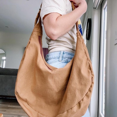 Crescent Bag Sewing Pattern, Oversized Hobo Bag, Crossbody Bag ...