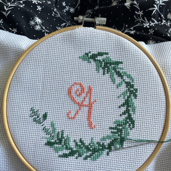 Monogram Cross Stitch Pattern, Easy Counted Cross Stitch Sampler ...