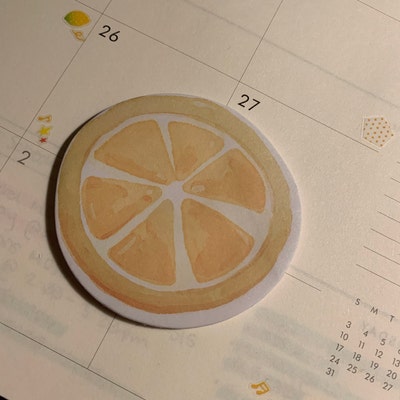 30sheets, Fruit Sticky Notes, Lemon, Pear, Peach, Watermelon, Bookmark ...