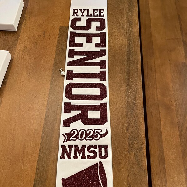 Personalized Senior Sash: Custom Team Colors, Name & Sport Icon - Etsy