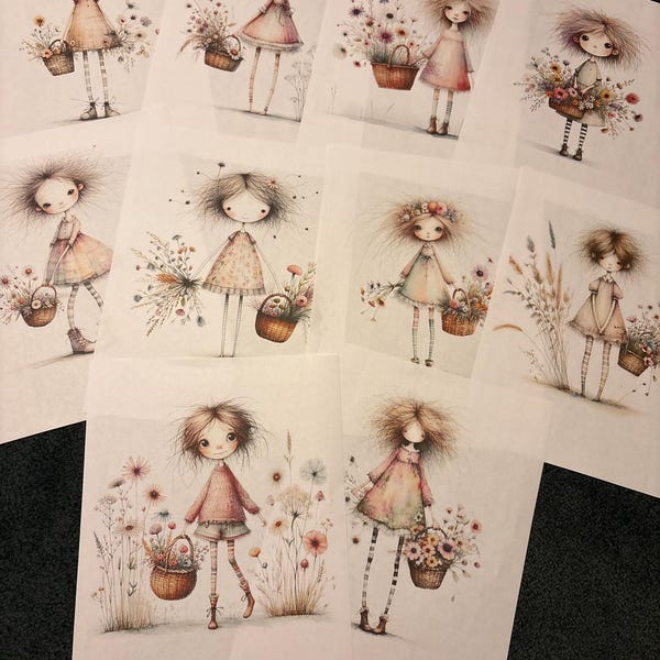 Purple Calico Paper Clip Art Bundle 10 High Res Watercolor Jpgs for ...