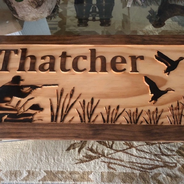 Personalized Duck Hunting Sign, Mens Hunting Gift, Fathers Day Gifts ...