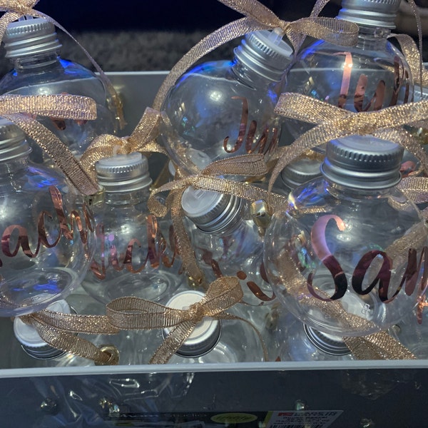 Christmas Bauble Name Labels, Decal Vinyls, Personalised Name Labels ...