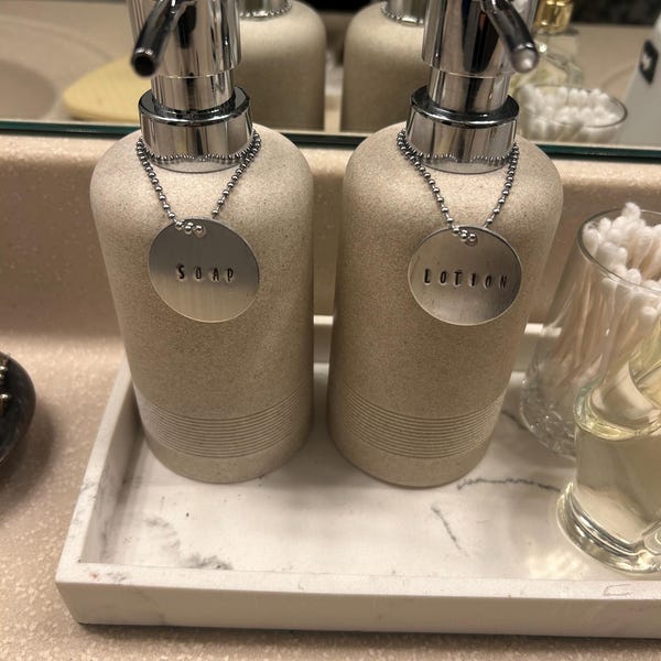 Dispenser Label | Hand Soap Tag | Lotion Dish Soap Label | Bathroom ...