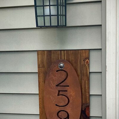 Large Vertical Oval House Number Plaque Door Number Metal - Etsy