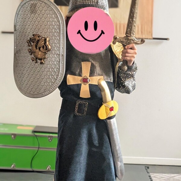 Knight Costume for Kids, Knight Helmet for Kids, Kids Knight Hood, Kids ...